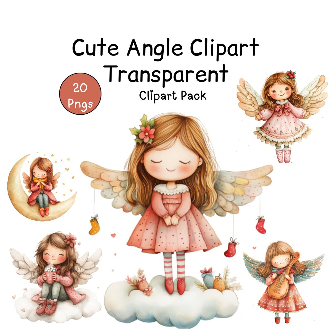 Watercolor Cute Angel Clipart,digital Download Png,cute Angle ...