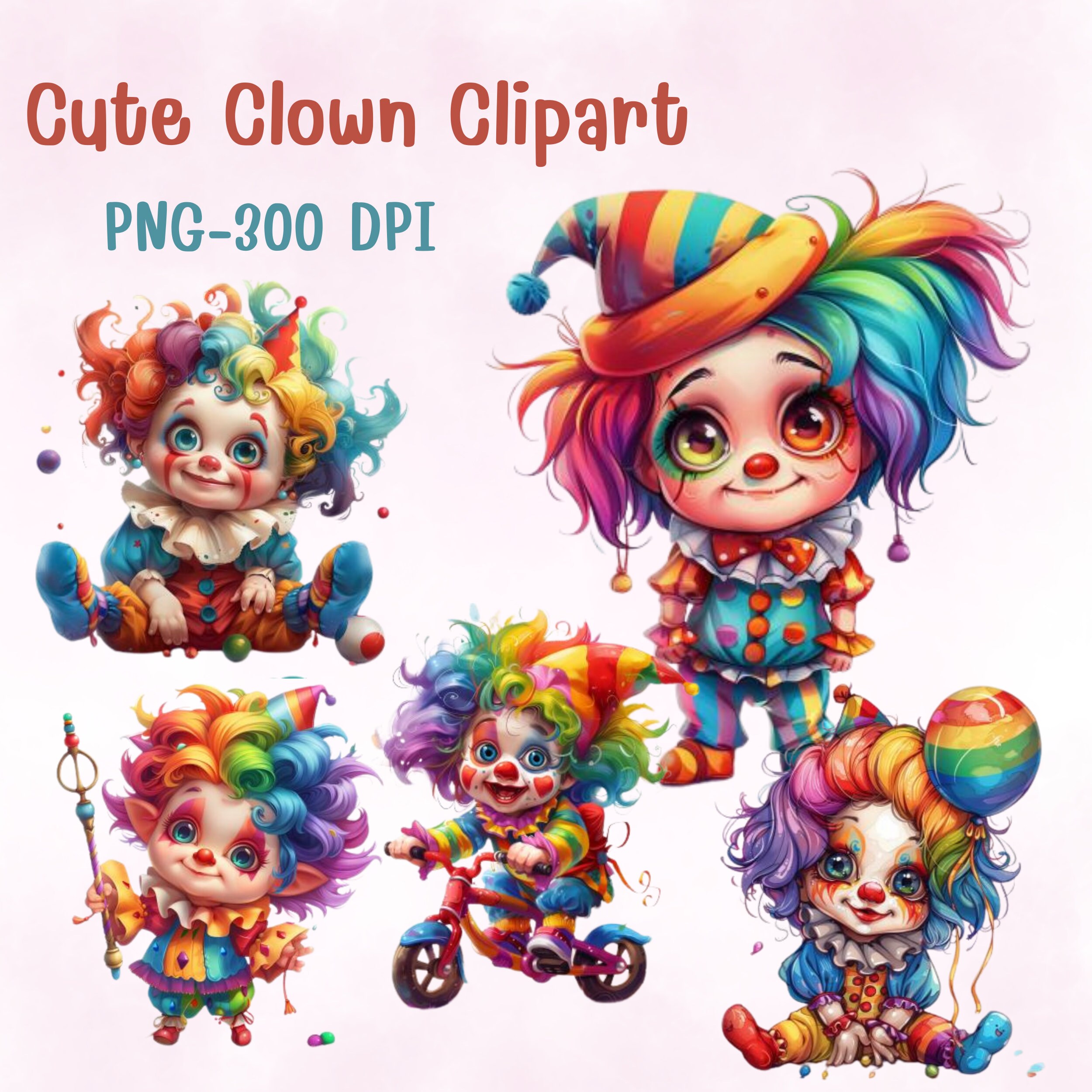 Cute Clown Clipart , Cute Clown PNG 20 High-quality Images for Circus ...