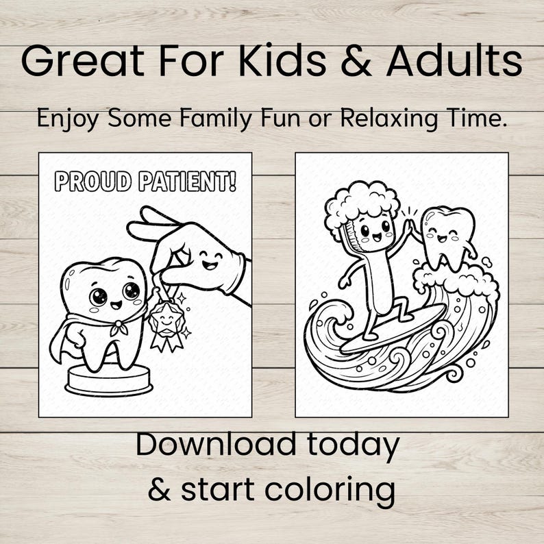 Dental Health Month Coloring Pages | Fun Tooth Adventure Activities for ...