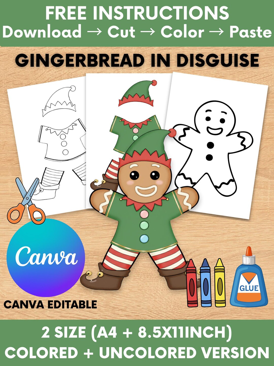 Disguise a Gingerbread Man, Gingerbread in Disguise, Elf Gingerbread ...