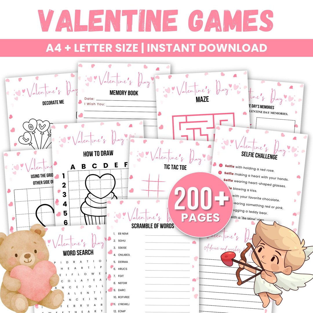 Printable Valentine's Day Kid's Activities, Valentine's Game and ...