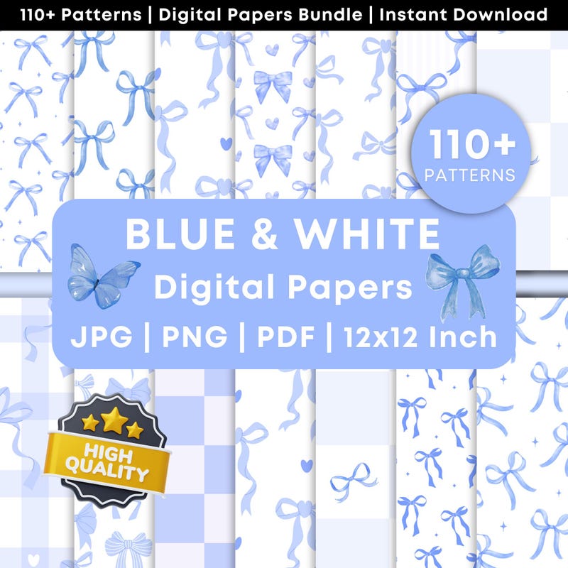 Blue Gingham Bow - Etsy