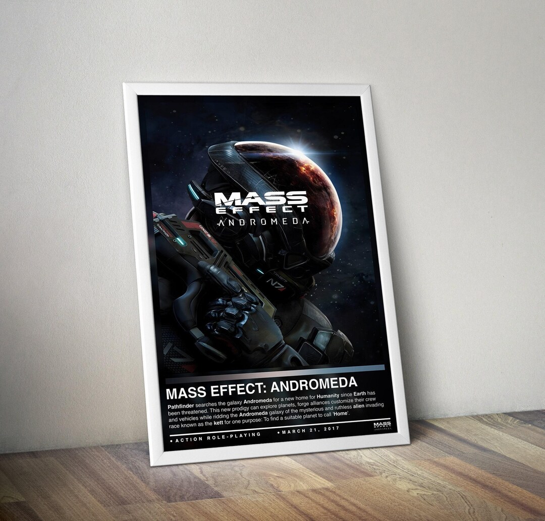 Mass Effect Andromeda Poster Print | Mass Effect Cover | Gaming Poster ...