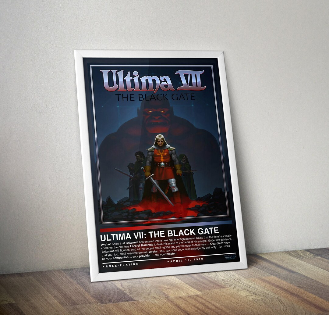 Ultima 7 Poster | Ultima Print | 4 Colors | Gaming Decor | Video Game ...
