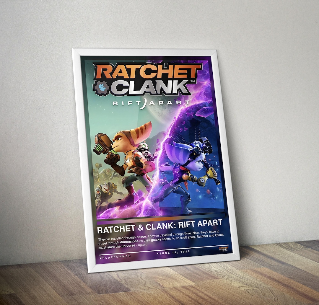 Ratchet and Clank Rift Apart Poster Print | Gaming Poster | 4 Colors ...