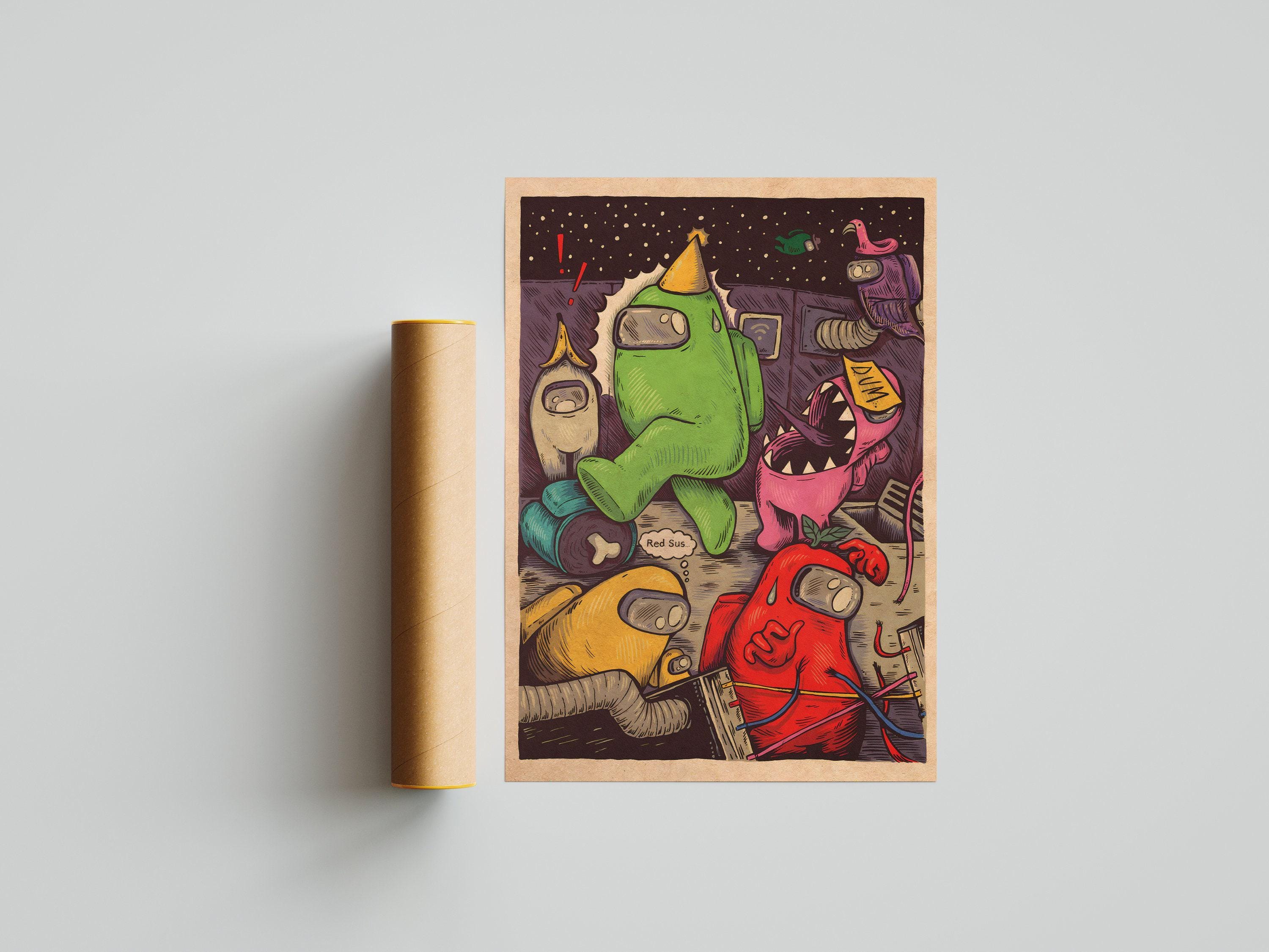 Among Us Poster | Gaming Poster | Among Us Print | Impostor Poster ...