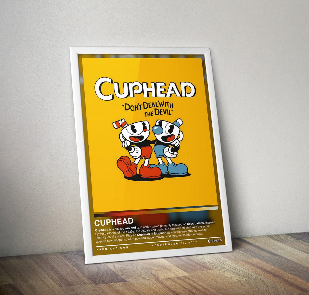 Cuphead Poster Print | Cuphead Cover | Gaming Poster | 4 Colors ...