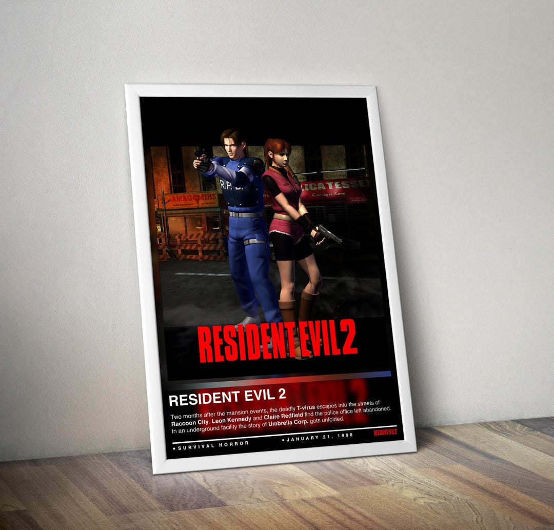 Resident Evil 2 Poster | Resident Evil Print | Gaming Poster | 4 Colors ...