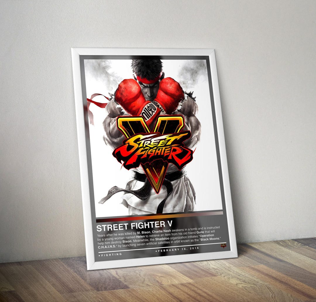 Street Fighter 5 Poster | Street Fighter Print | Gaming Poster | 4 ...