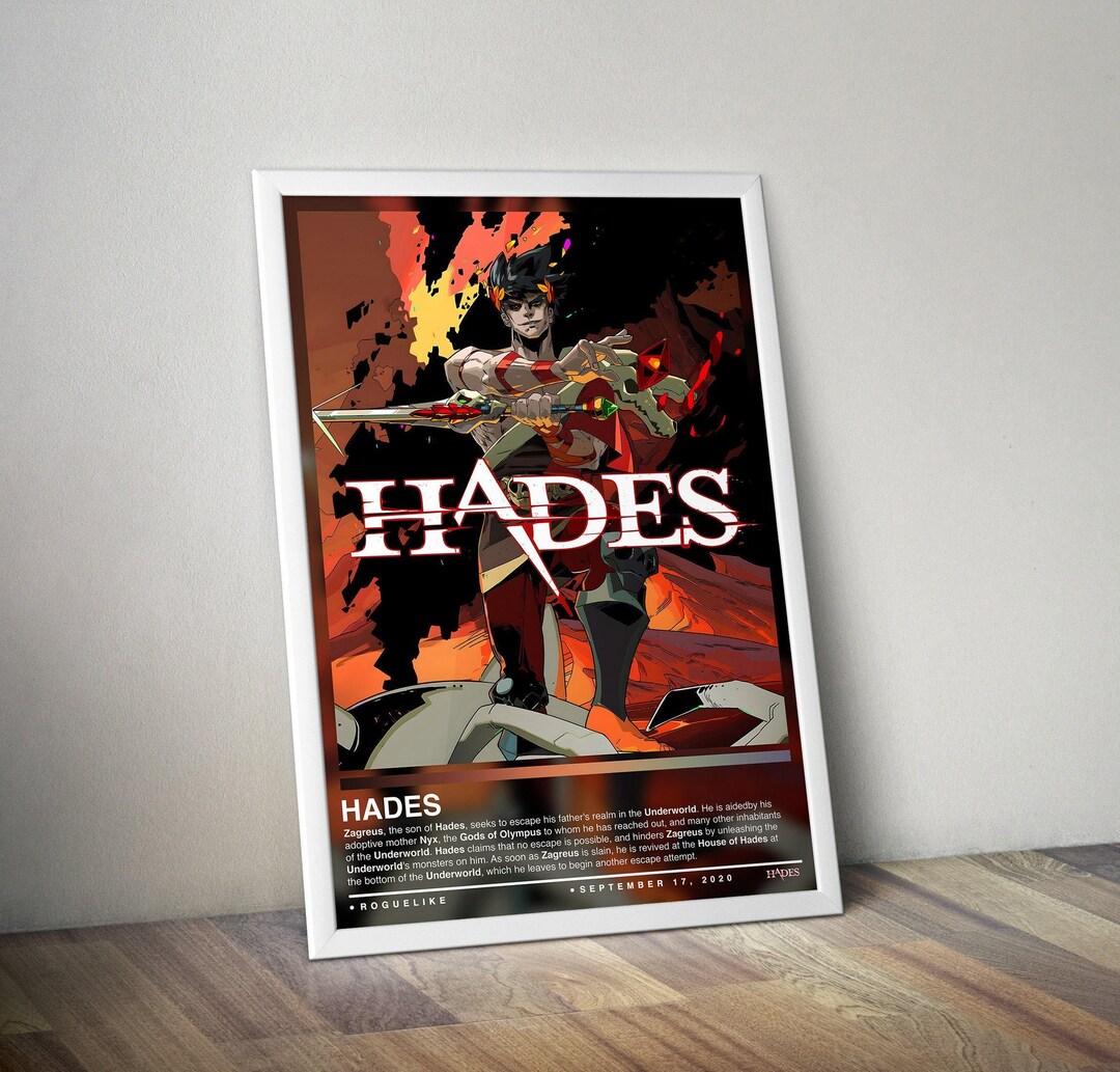 Hades Poster Print | Hades Cover | Gaming Poster | 4 Colors | Gaming ...
