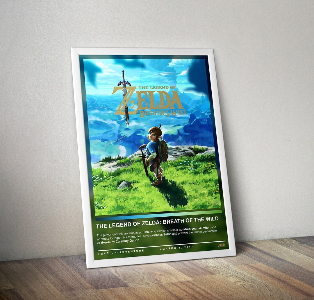 The Legend of Zelda Breath of the Wild Poster Print | Gaming Poster | 4 ...