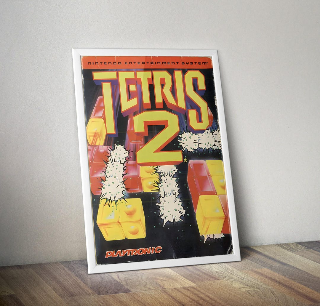 Tetris 2 Poster | Tetris Prints | Retro Game Poster | Video Game ...