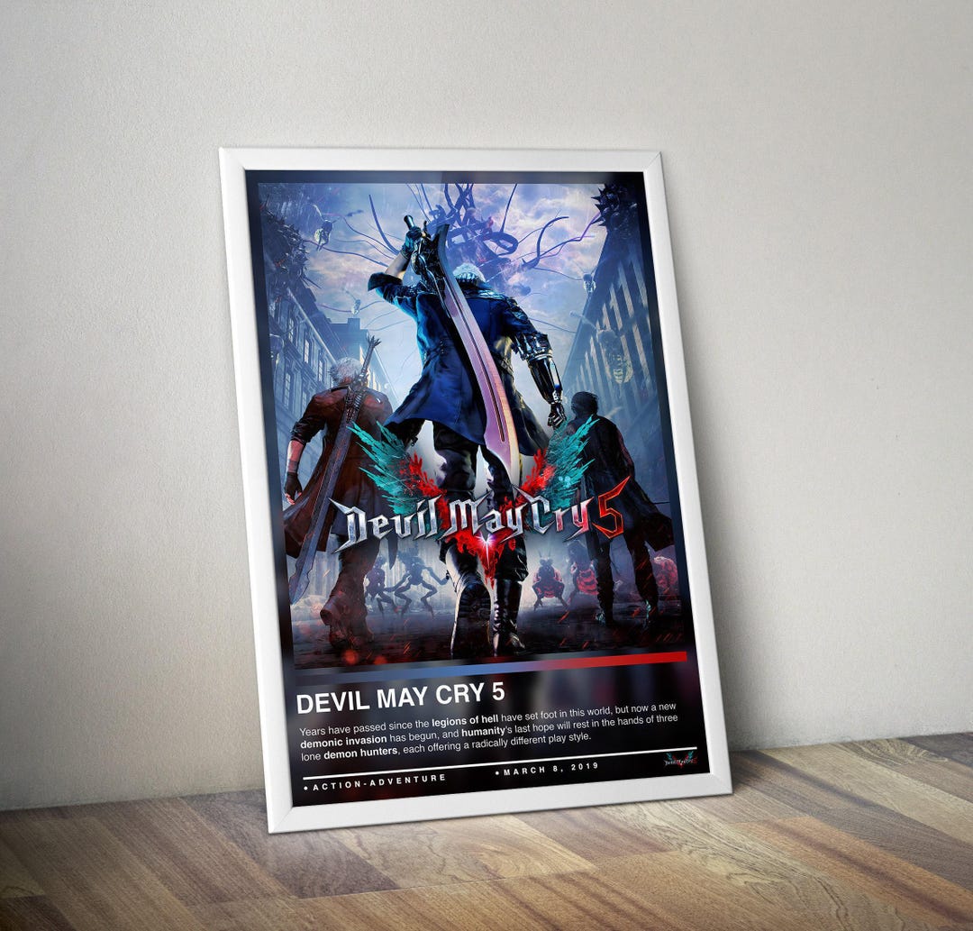Devil May Cry 5 Poster Print | Devil May Cry Cover | Gaming Poster, 4 ...
