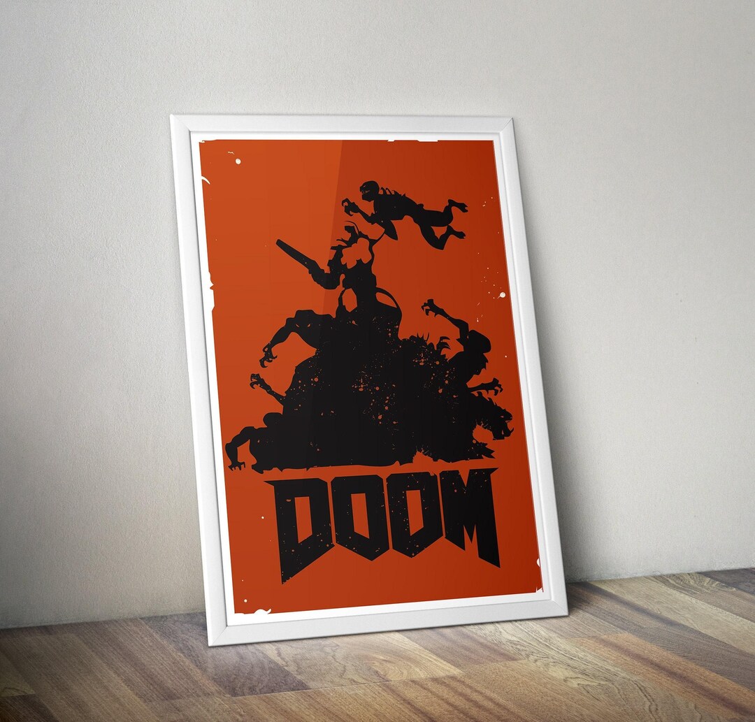 Doom Poster Doom Prints Doom Illustration Doomguy Poster Video Game ...