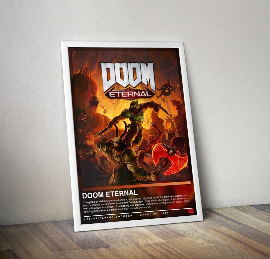 Doom Eternal Poster Print Doom Cover Gaming Posters 4 Colors Gaming ...