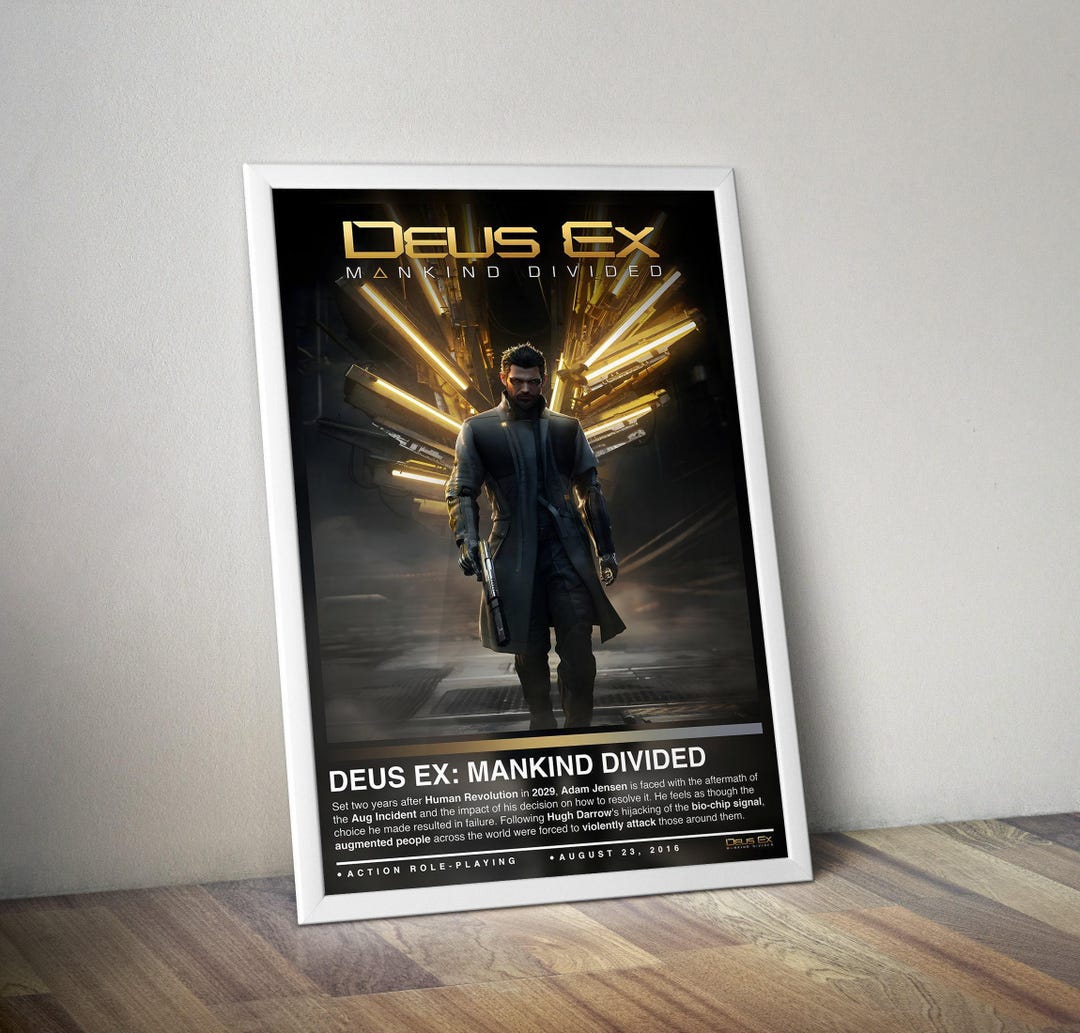 Deus Ex Mankind Divided Poster Print | Gaming Cover, Gaming Poster, 4 ...