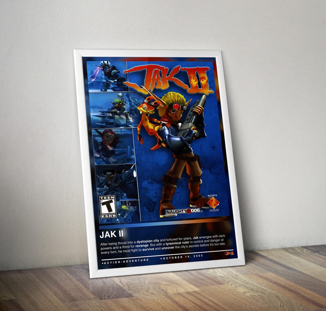 Jak 2 Poster Print | Gaming Cover | Gaming Poster | 4 Colors | Gaming ...