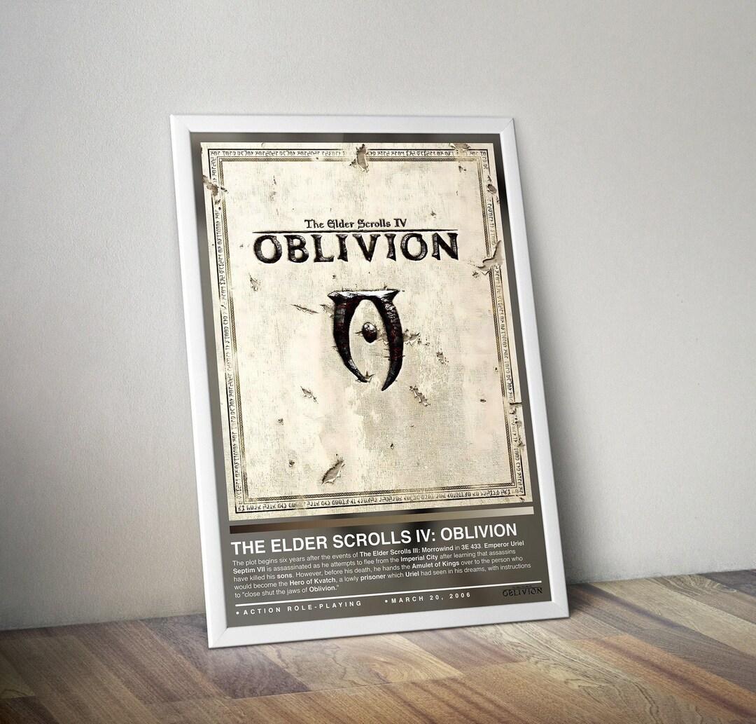 The Elder Scrolls 4 Oblivion Poster Gaming Posters 4 Colors Gaming ...