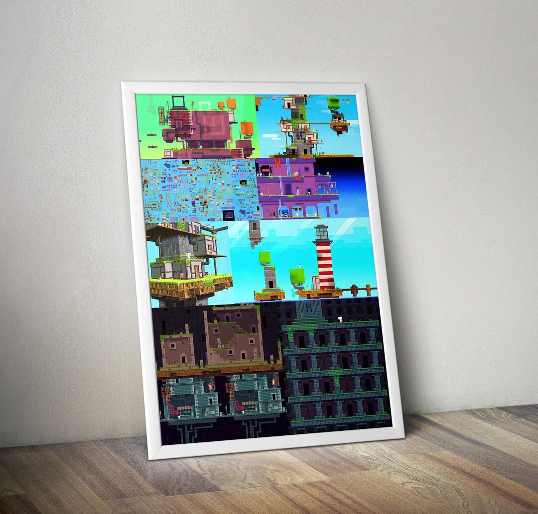 Fez Poster | Gaming Poster | Fez Prints | Video Game Poster | Gomez ...