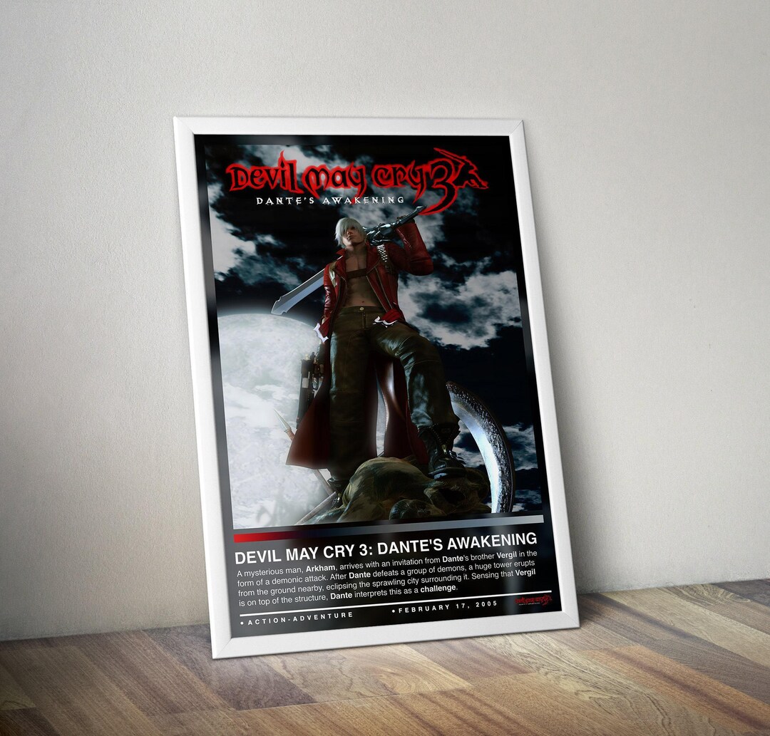 Devil May Cry 3 Poster Print | Devil May Cry Cover | Gaming Poster, 4 ...