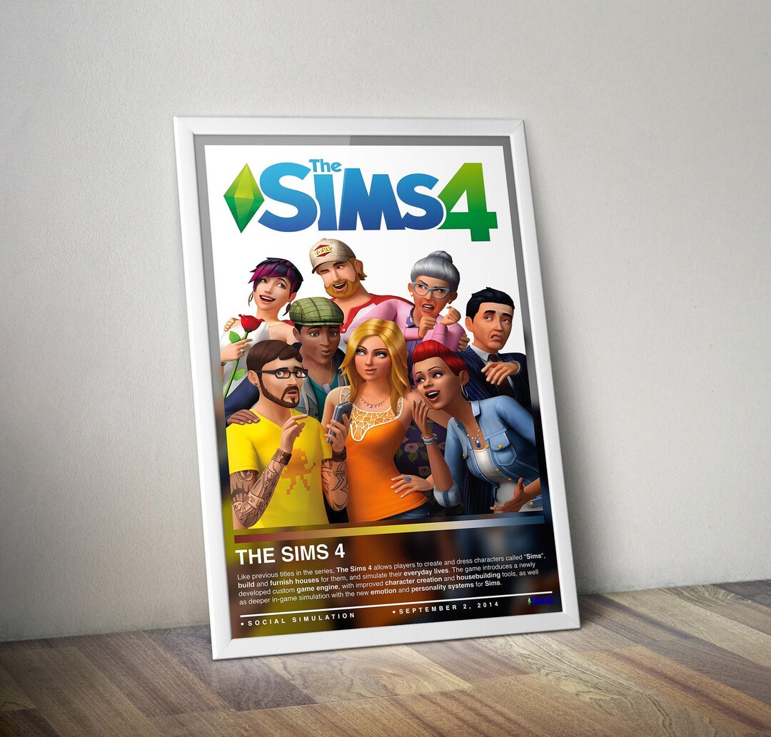 The Sims 4 Poster Print | the Sims Cover | Gaming Poster | 4 Colors ...