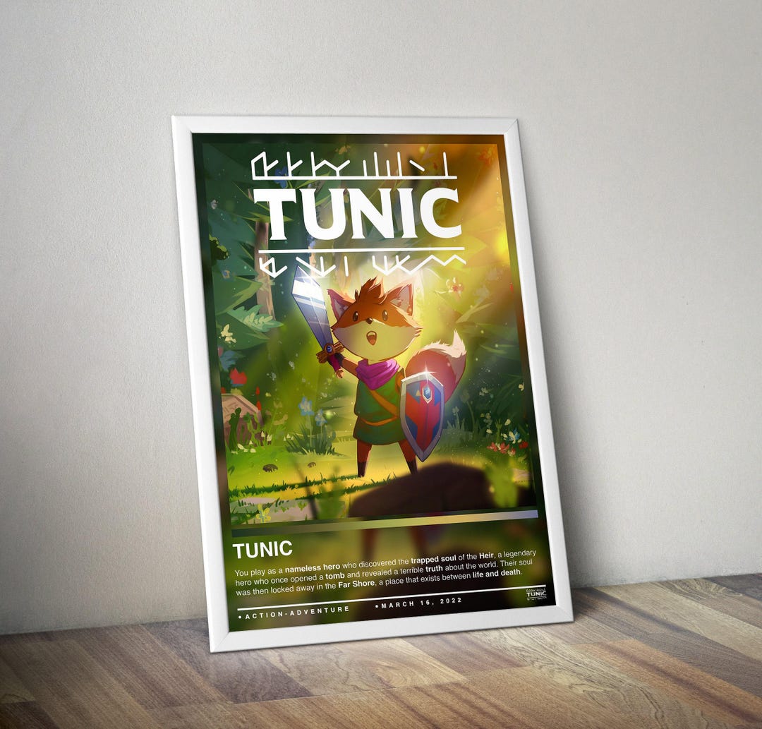 Tunic Poster | Tunic Print | Gaming Posters | 4 Colors | Gaming Decor ...