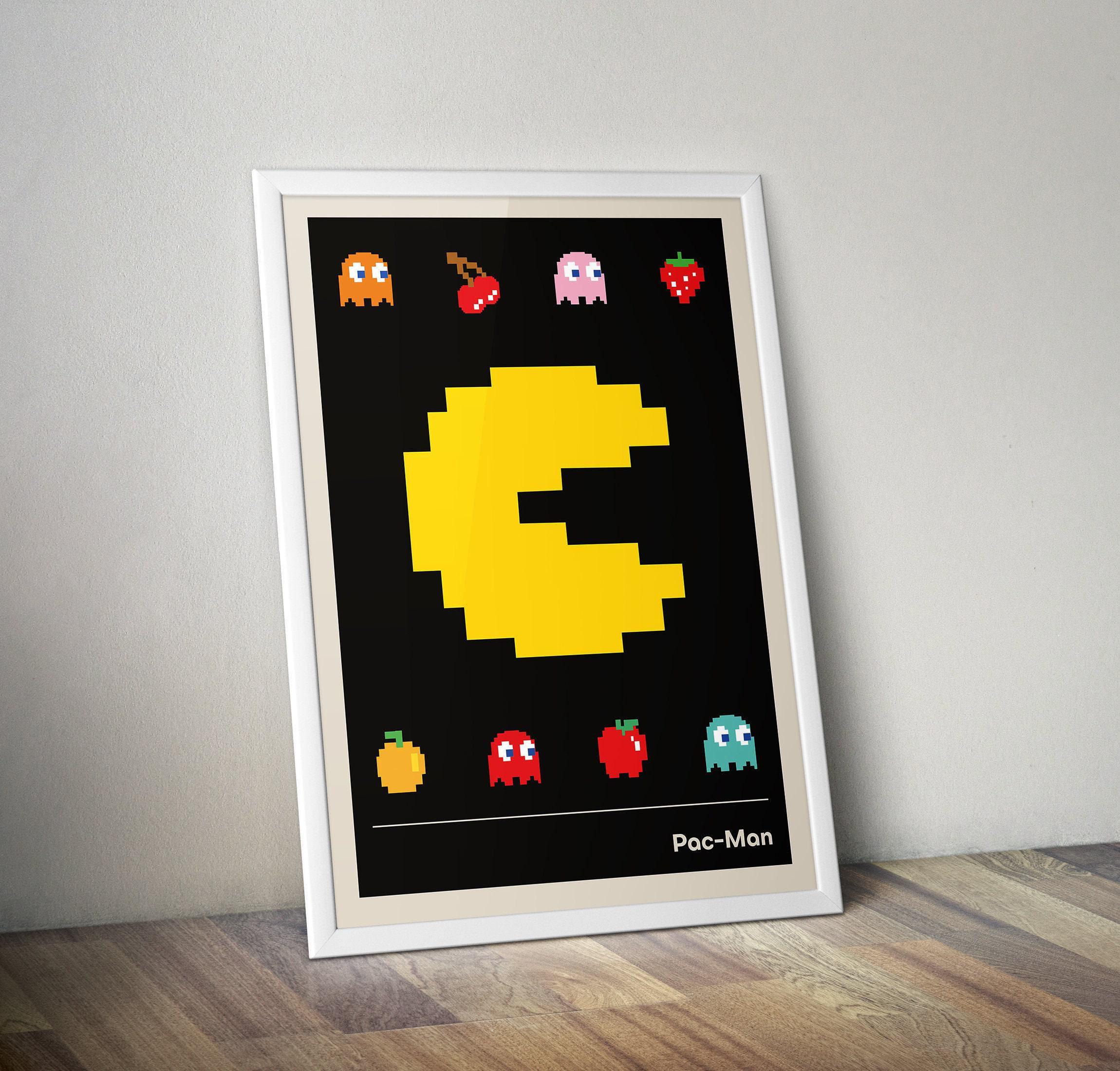 Pac-man Poster Gaming Poster Pac-man Prints Video Game Poster Gaming ...
