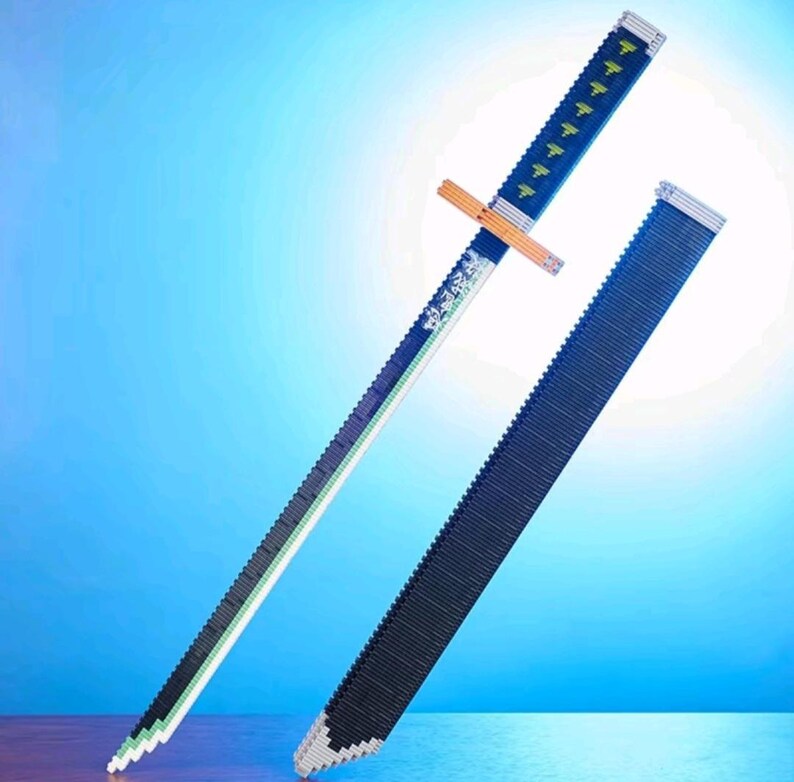 Samurai Anime Katana Demon Slayer Sword DIY, Bricks Toys Building ...