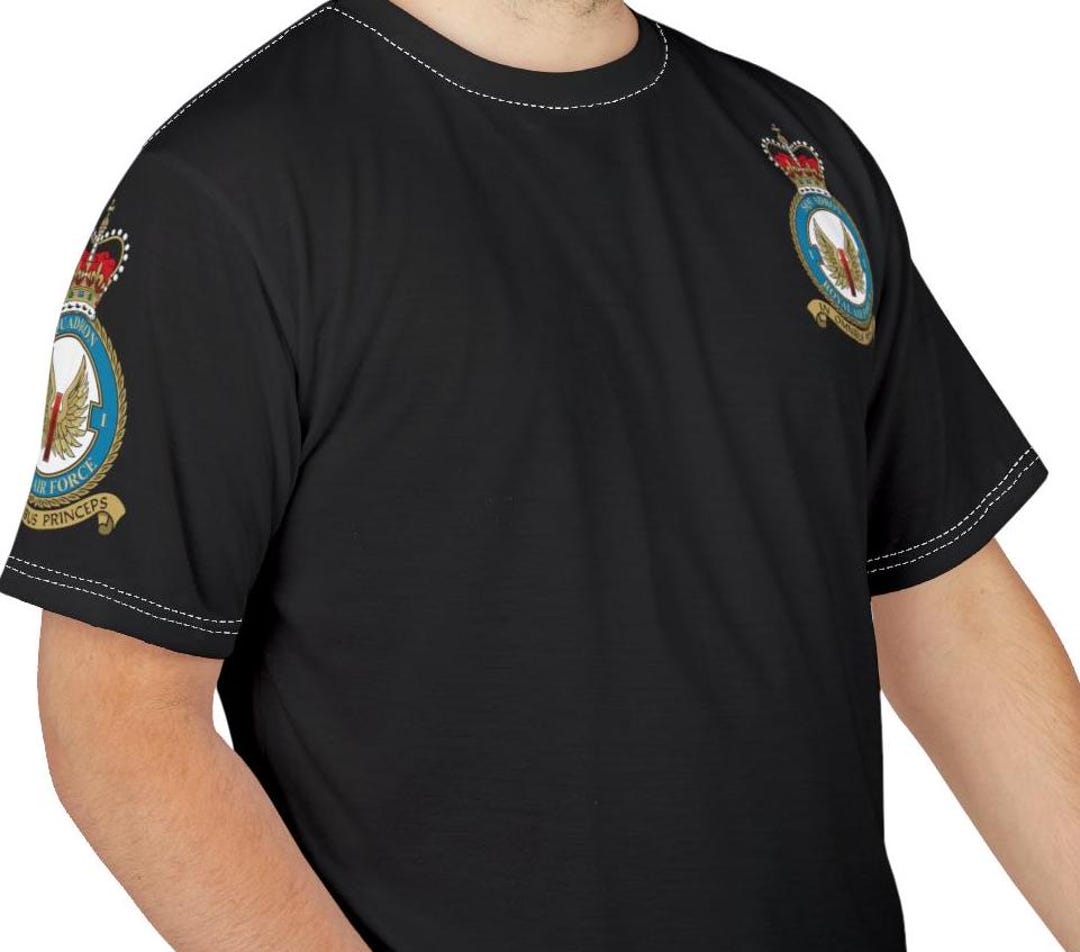 Unisex RAF Embroidered Tee - Military Fashion, Casual Wear, Gift Idea ...