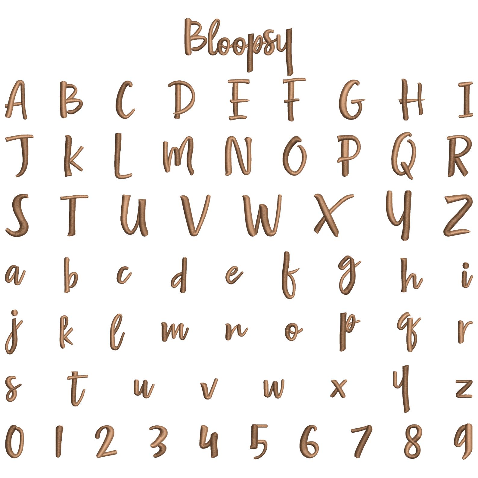 BX 3D Puff Font Machine Embroidery Designs Bundle, Full Alphabet ...
