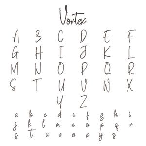 BX Cursive Machine Embroidery Font, Monogram Script Alphabet, Satin ...