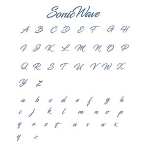 BX Cursive Machine Embroidery Font, Monogram Script Alphabet, Satin ...