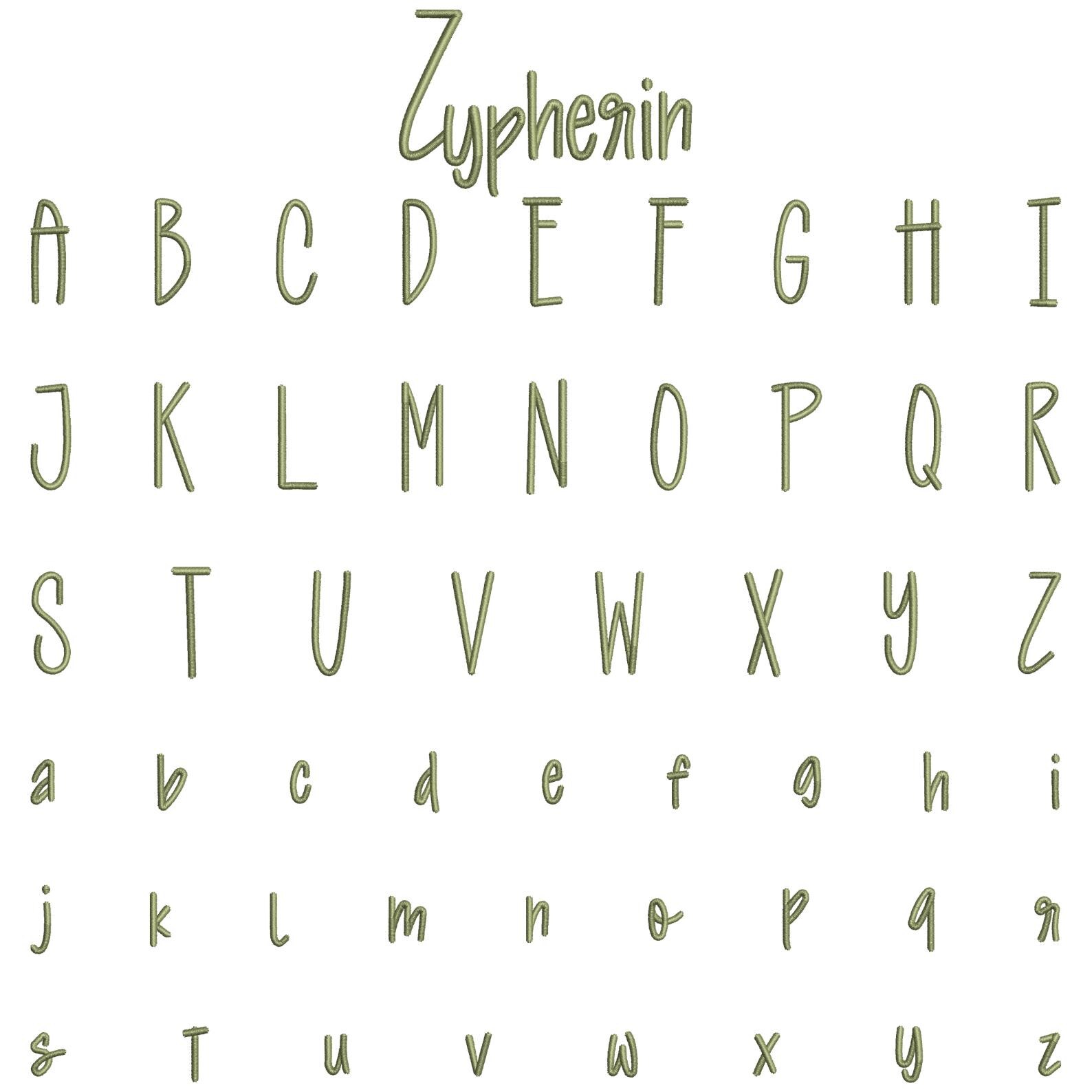 BX Cursive Machine Embroidery Font, Monogram Script Alphabet, Satin ...