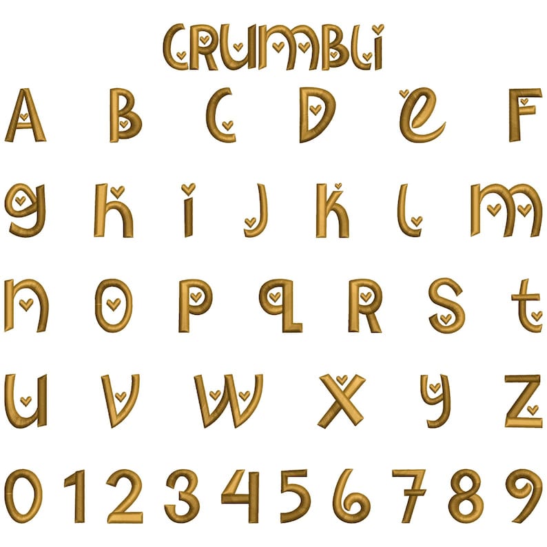 BX 3D Puff Font Machine Embroidery Designs Bundle, Full Alphabet ...