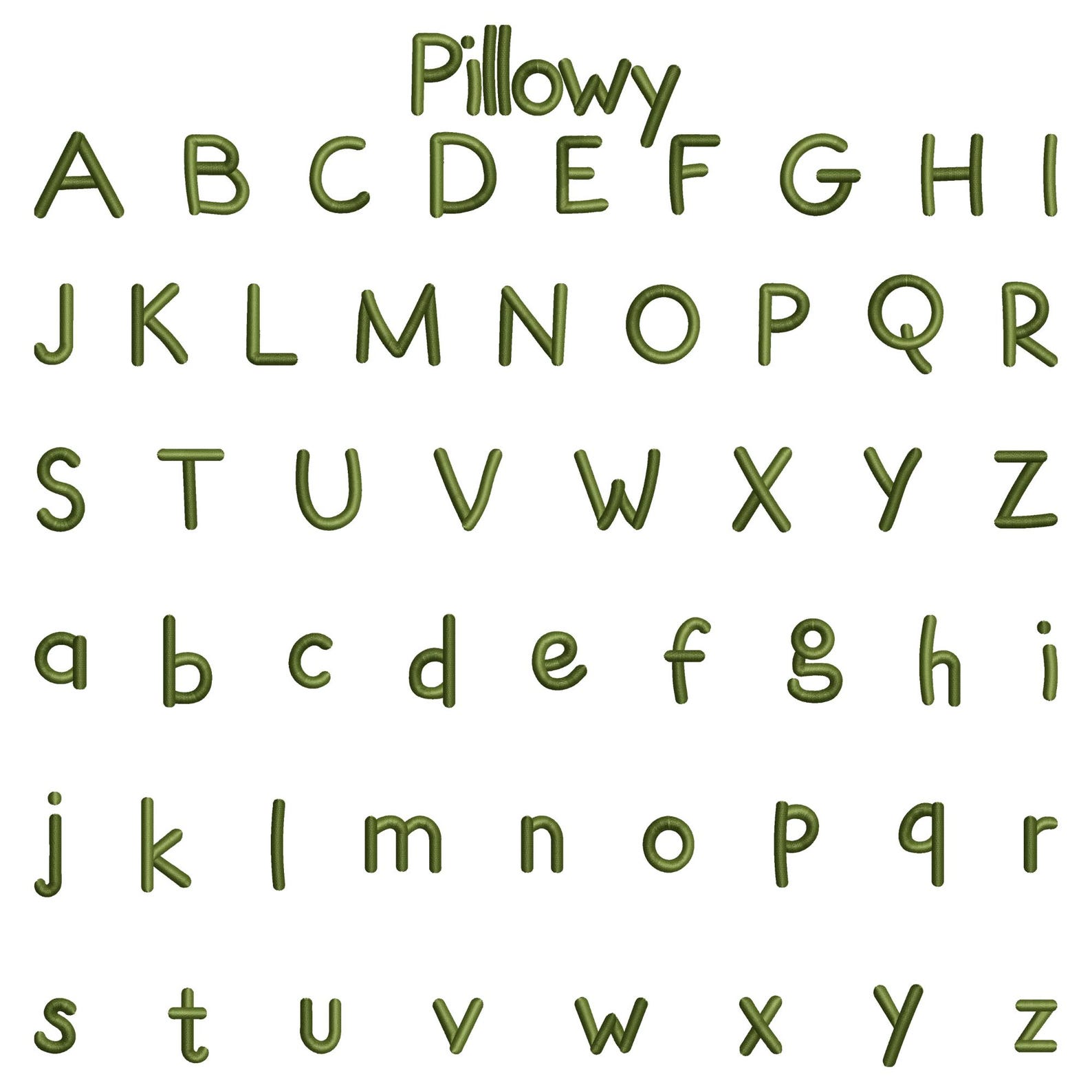 BX 3D Puff Font Machine Embroidery Designs Bundle, Full Alphabet ...