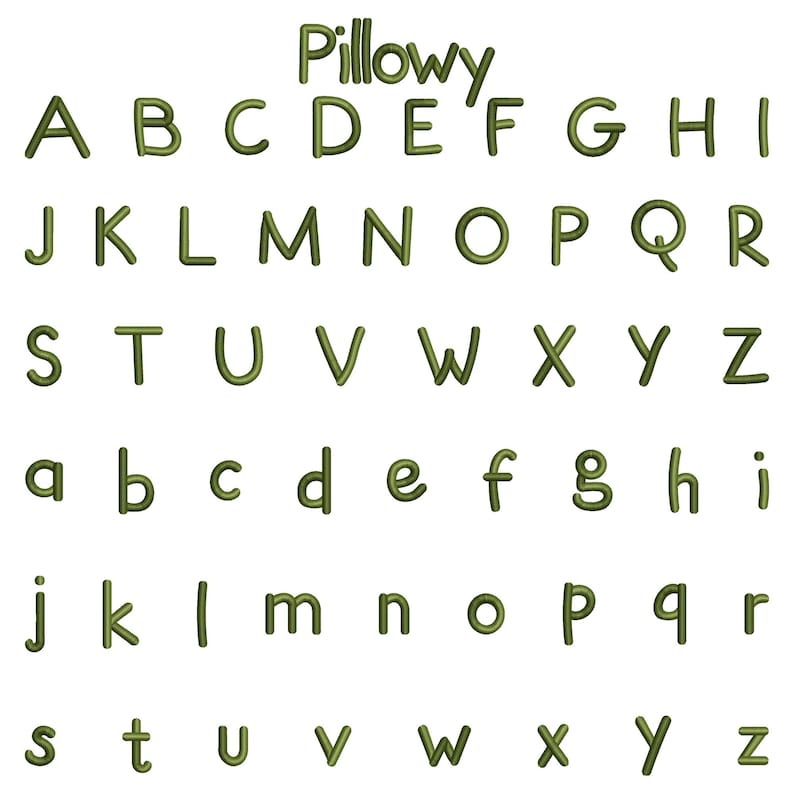 BX 3D Puff Font Machine Embroidery Designs Bundle, Full Alphabet ...