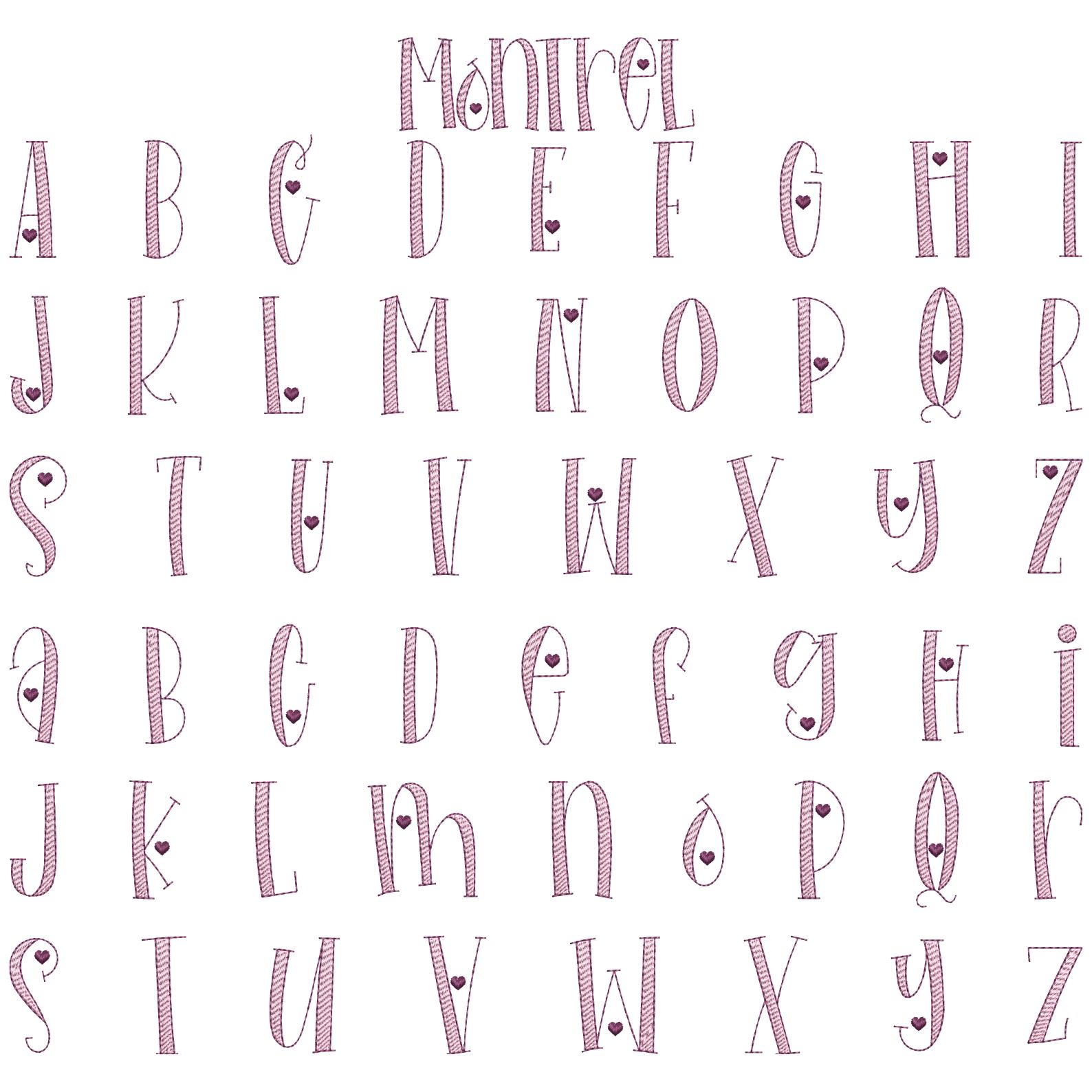 BX Modern Machine Embroidery Font, Monogram Script Alphabet, Tatami ...