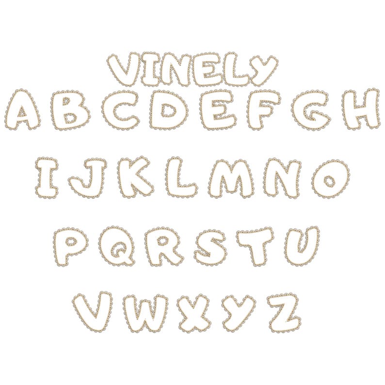 Lacey Satin BX Applique Font, Faux Lace Applique, Machine Embroidery ...