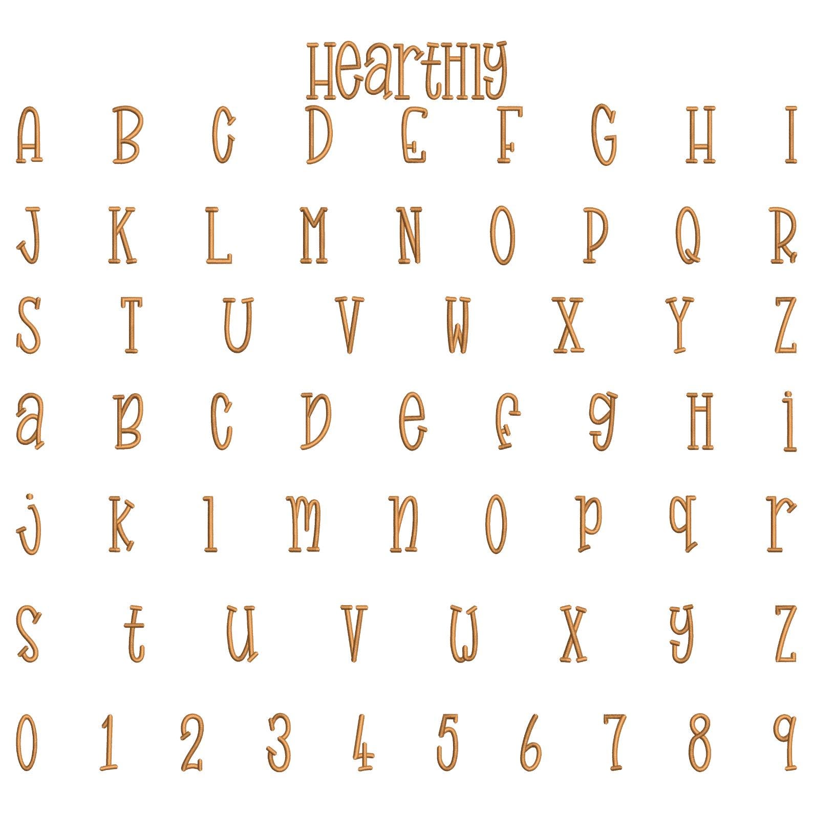 BX Cursive Machine Embroidery Font, Monogram Script Alphabet, Satin ...