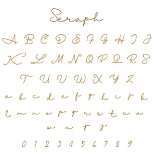 BX Cursive Machine Embroidery Font, Monogram Script Alphabet, Satin ...