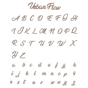 BX Cursive Machine Embroidery Font, Monogram Script Alphabet, Satin ...