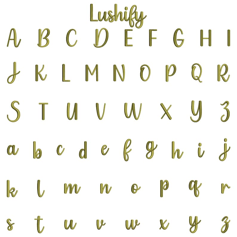 BX 3D Puff Font Machine Embroidery Designs Bundle, Full Alphabet ...