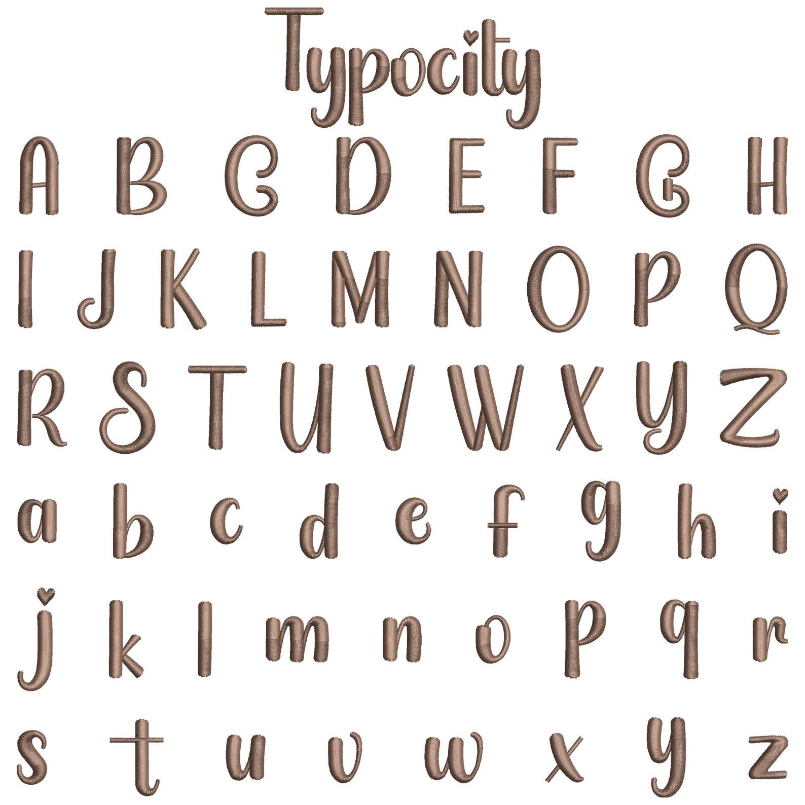 BX Cursive Machine Embroidery Font, Monogram Script Alphabet, Satin ...