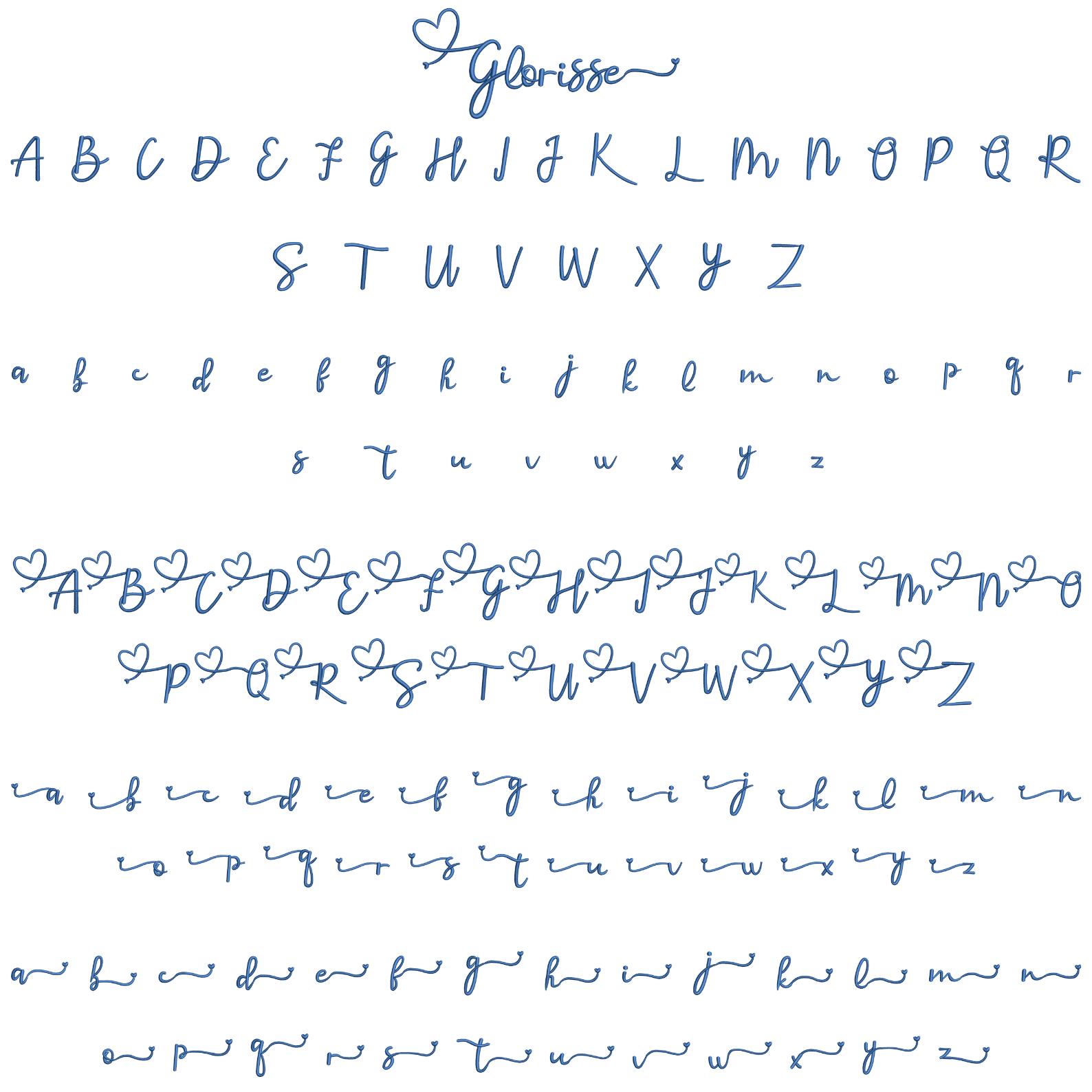 BX Cursive Machine Embroidery Font, Monogram Script Alphabet, Satin ...
