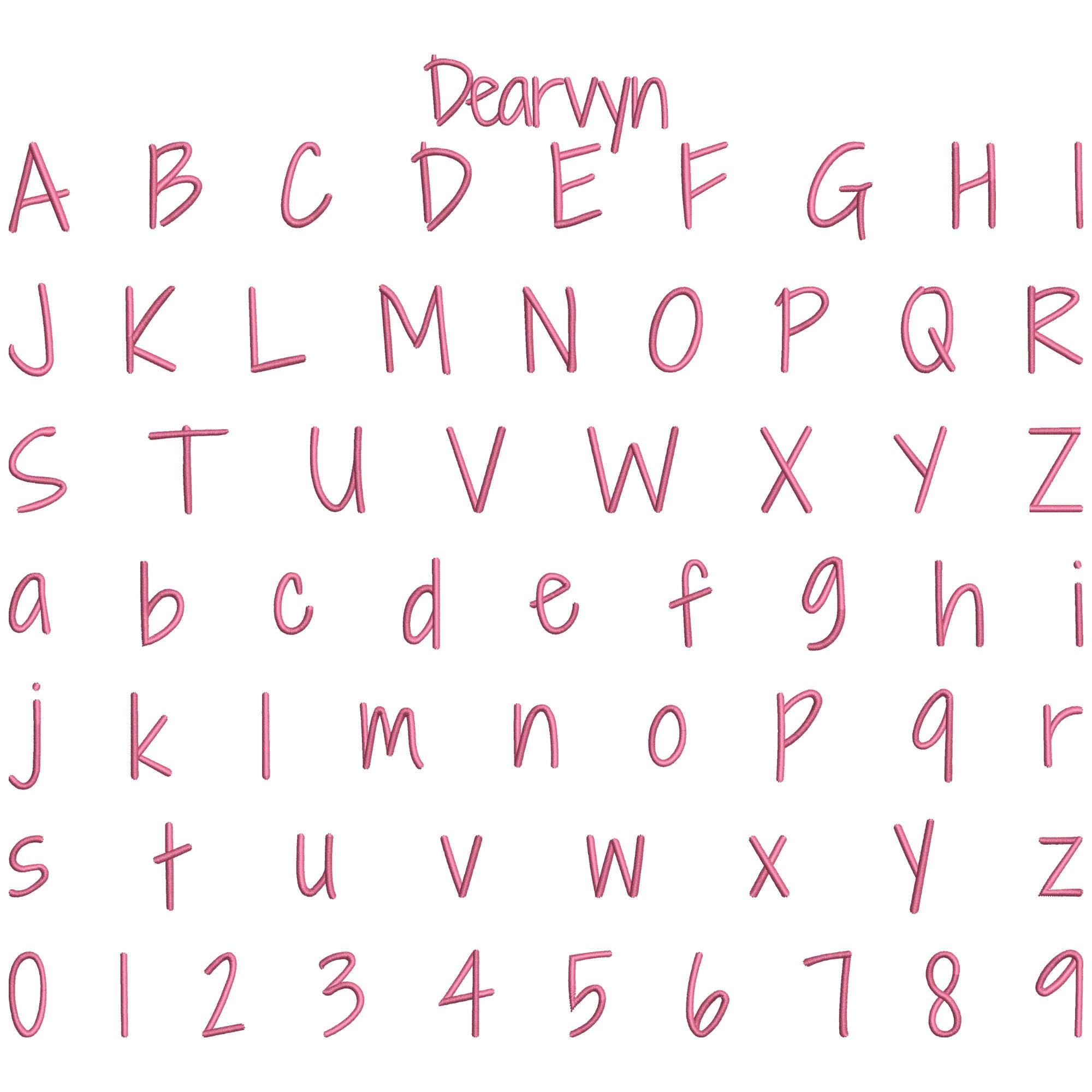 BX Cursive Machine Embroidery Font, Monogram Script Alphabet, Satin ...