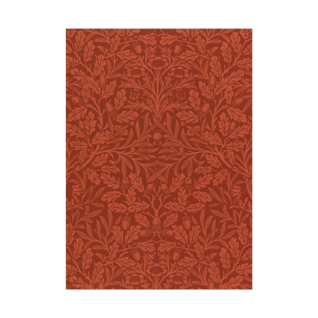 William Morris Acorn Print: Vintage Floral Botanical Art Poster - Etsy