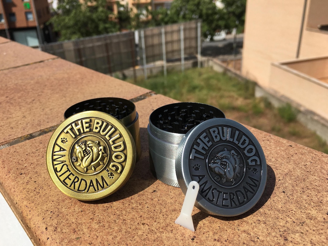 Bulldog Grinder 50mm Amsterdam Style | Metal or Gold 3-layer Herb ...