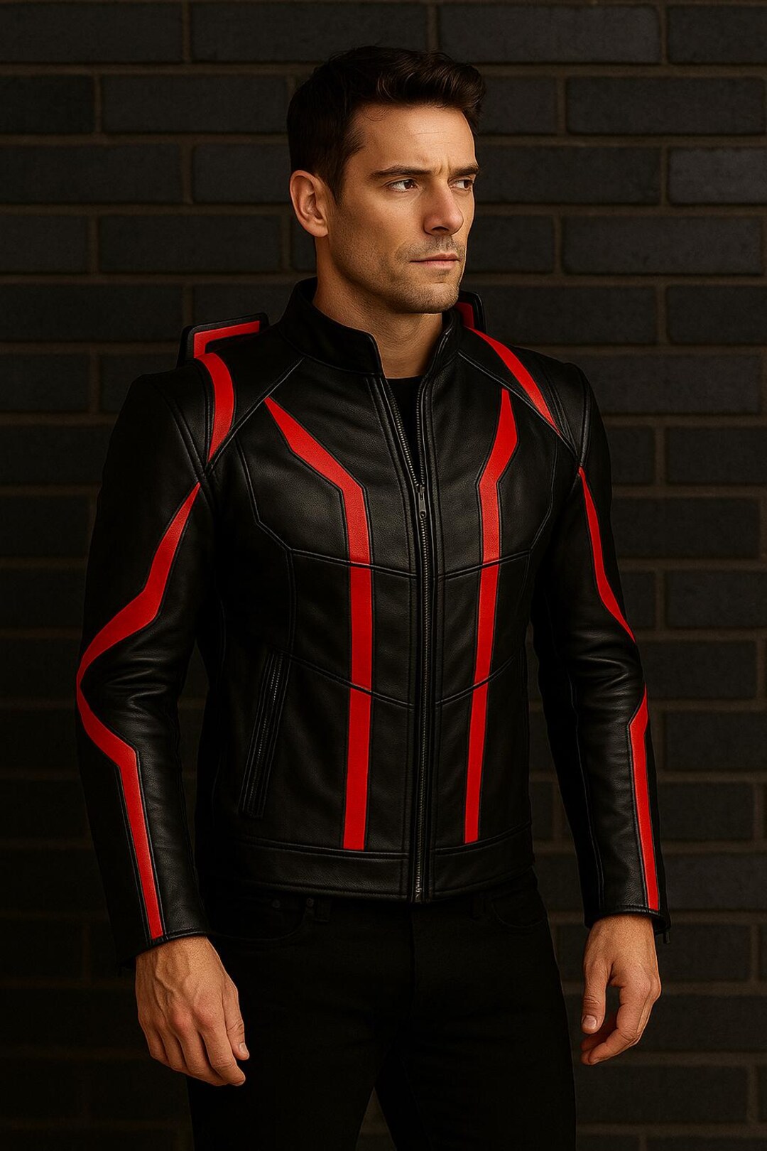 Handcrafted Tron Ares Inspired Leather Jacket | Jared Leto Sci-fi ...