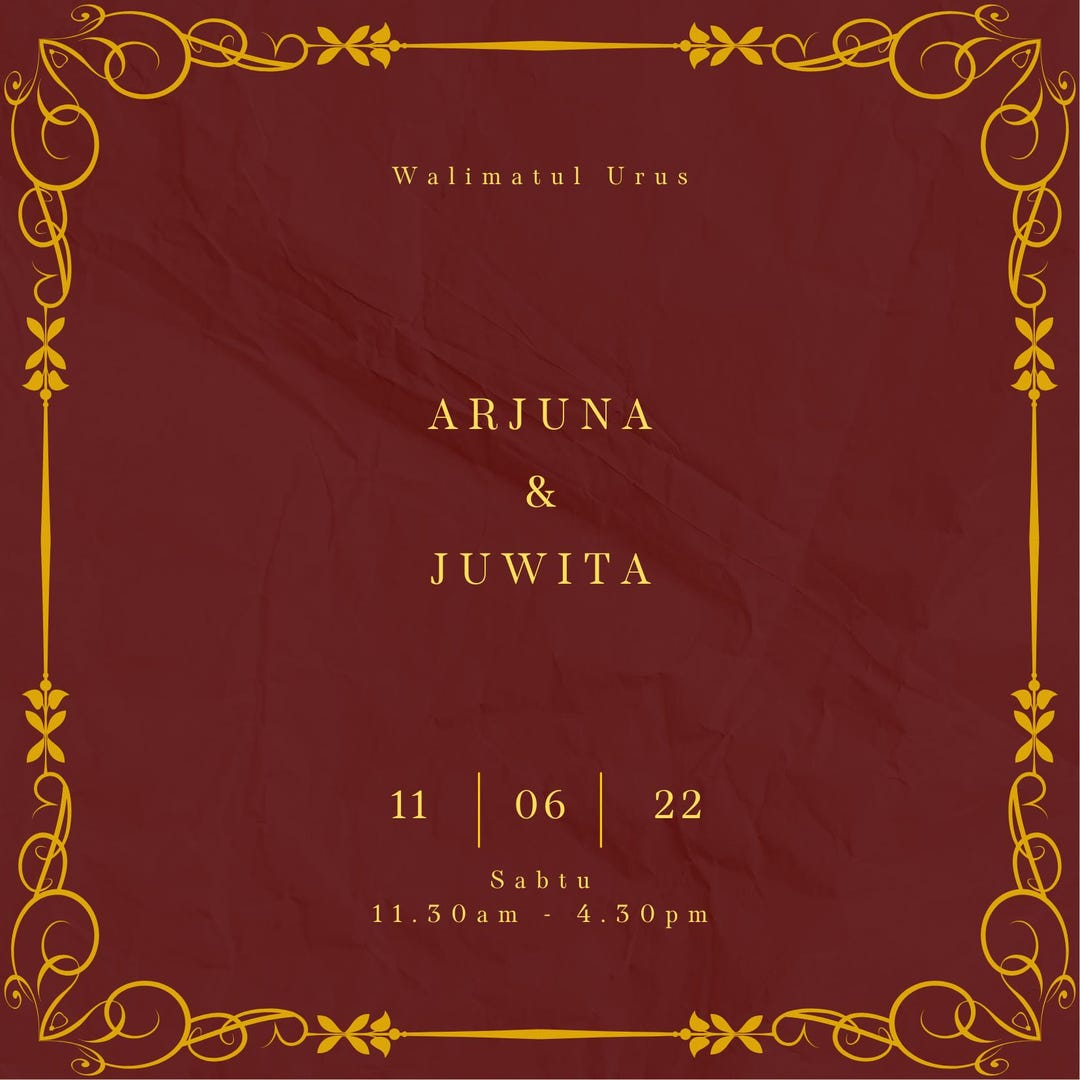 Malay Traditional Wedding Invitation Card - Etsy