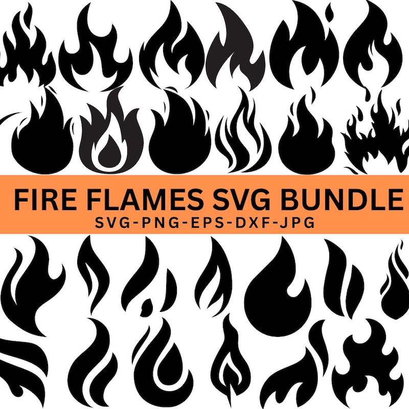 Flames Svg - Etsy